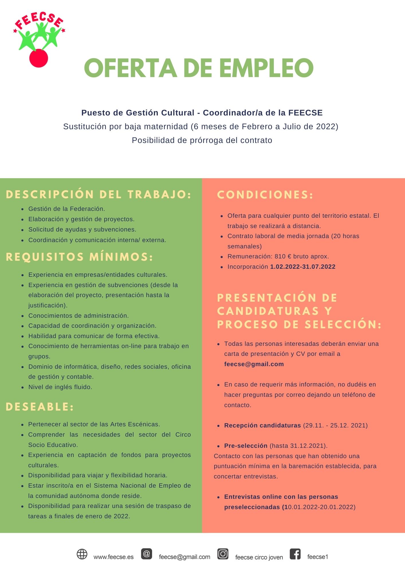 Oferta de Empleo - FEECSE